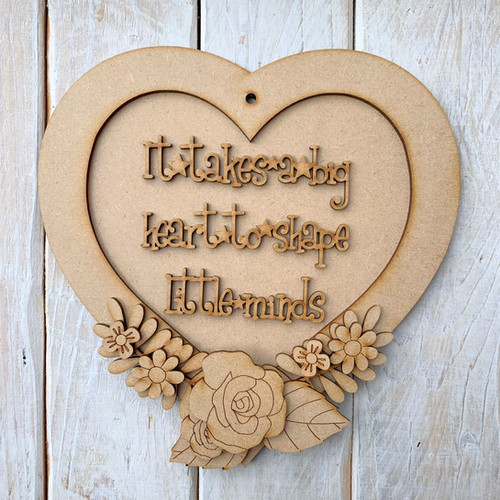 Layered Heart Frame Kit 20cm Big Heart | woodenshapecompany