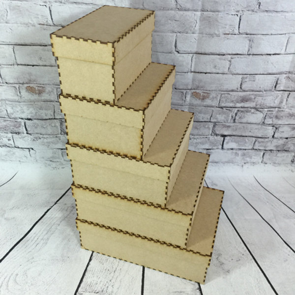 MDF Wooden Craft Box With Lid Build Your Own | woodenshapecompany