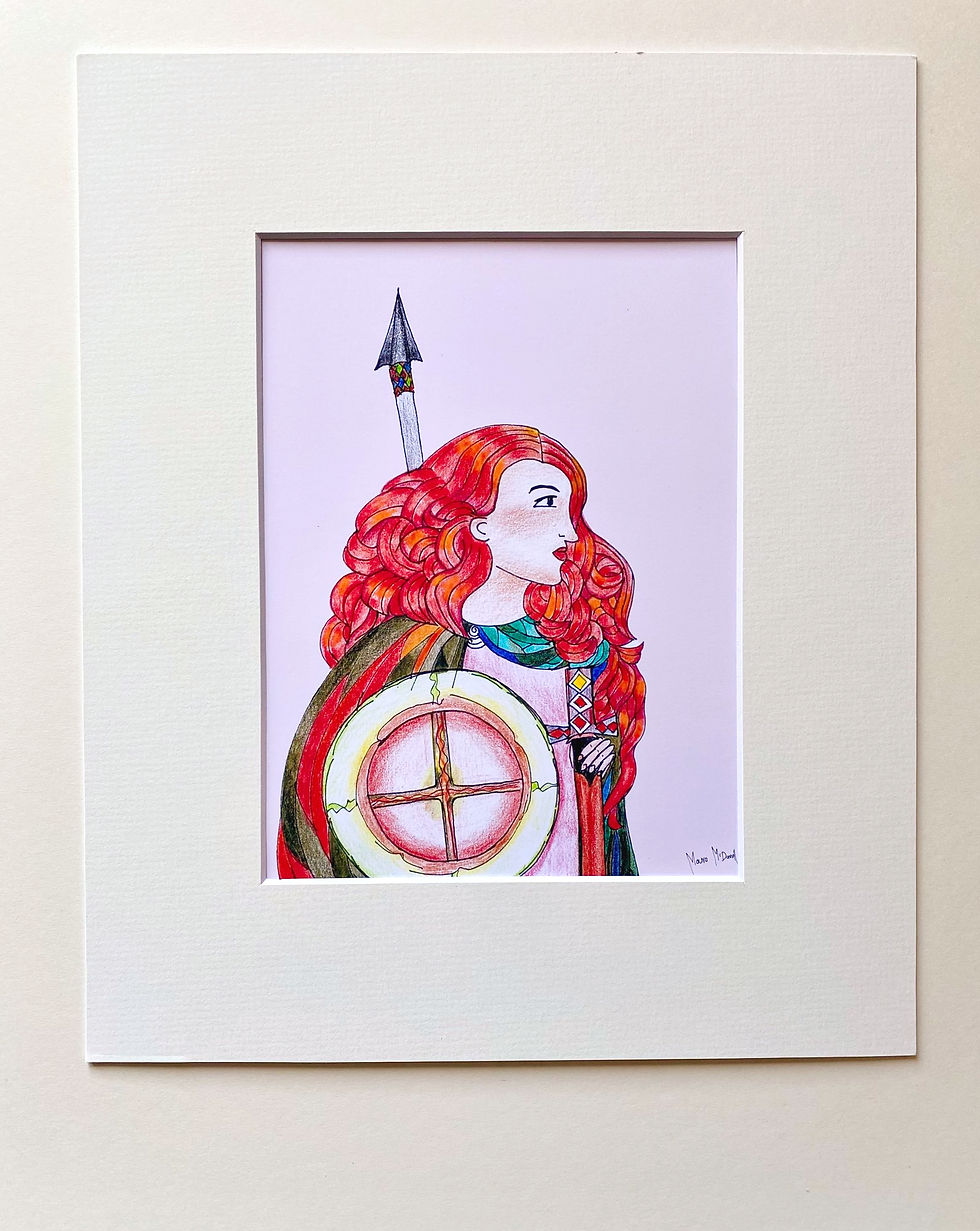 Irish Celtic Art featuring Queen Maedbh the legendary Warrior Queen