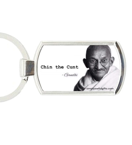 Gandhi Chin the CvNT Metal Keyring | Simply Awful Gifts