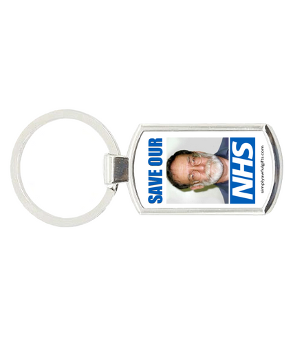 Shipman NHS Metal Keyring Harold Save our NHS | Simply Awful Gifts