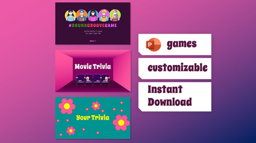 Interactive Drinking PowerPoint Games Bundle for Adults | Enjoyable ...