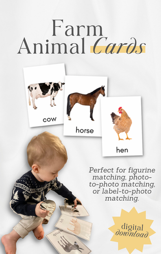 Farm Animal Matching Cards | More Than Montessori
