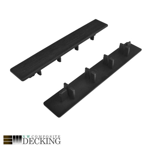 Ancient Black Composite Decking End Cap (x10) | 146mm | Fits 4 Hole ...