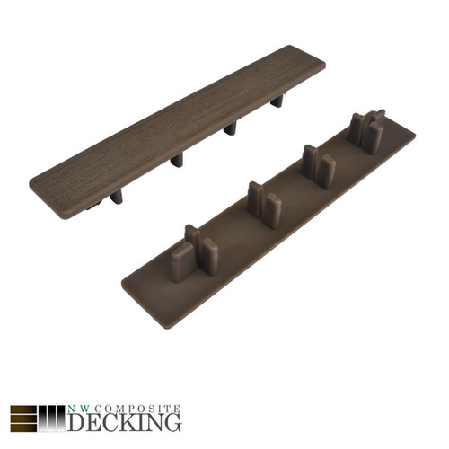 Antique Ash Composite Decking End Cap (x10) | 146mm | NW Composite Decking