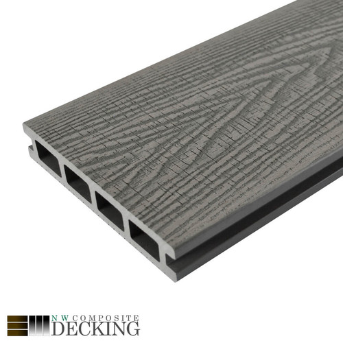 Salt Lake Silver Composite Decking 3660mm | Deep Embossed Woodgrain ...