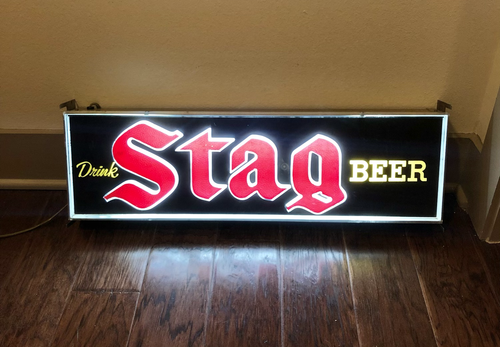 SOLD - ‘Stag Beer’ Double Sided Lighted Sign | Pierce Vintage Co.