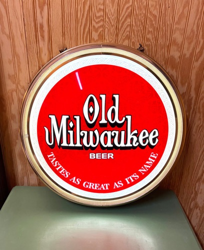 Vintage ‘Old Milwaukee Beer’ Double Sided Lighted Sign | Pierce Vintage Co.