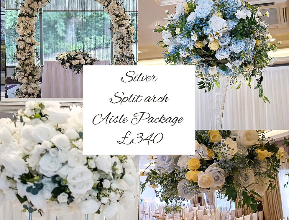 Silver Split arch Aisle Package | enlightenmyday