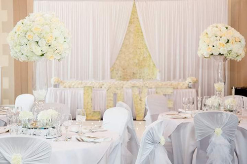 Backdrop with flower wall insert up to 6m wide | enlightenmyday