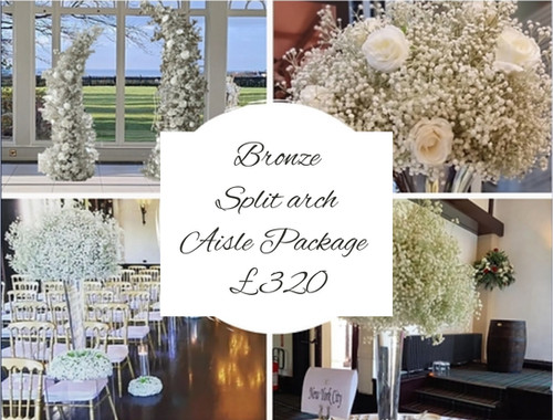 Bronze split arch aisle package | enlightenmyday