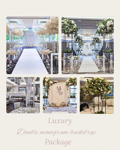 Luxury double monogram backdrop package | enlightenmyday