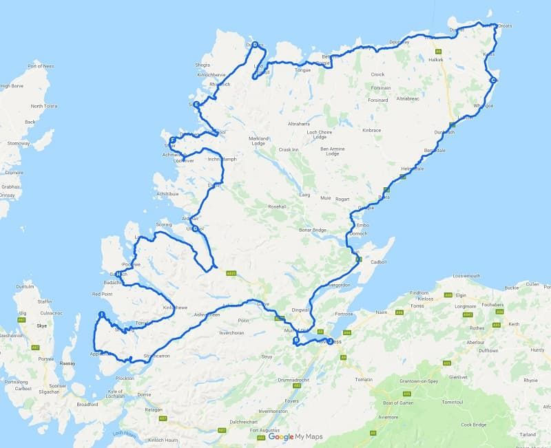 8 Day Itinerary NC500