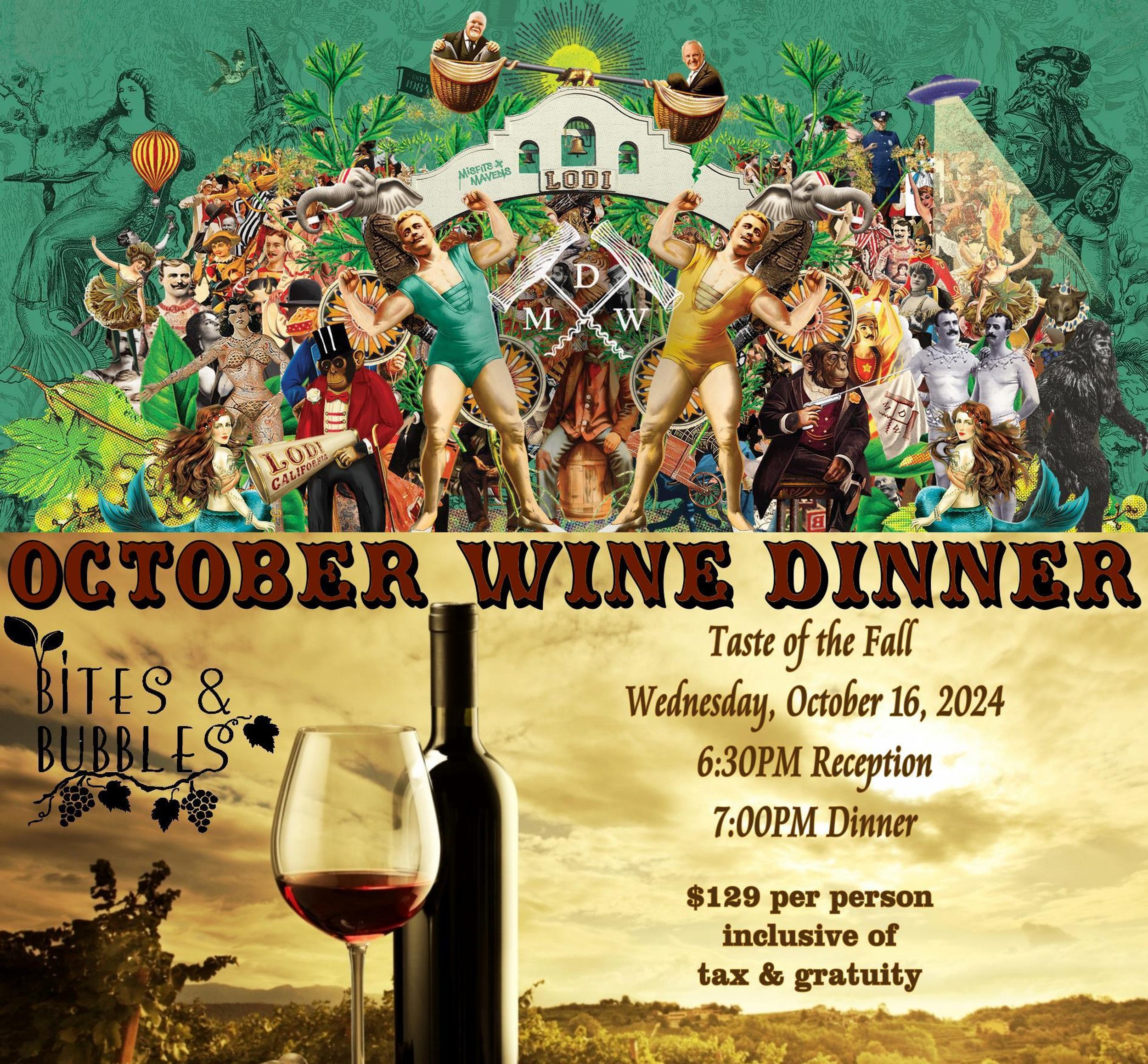 October Wine Dinner | Bites & Bubbles | October 16, 2024
