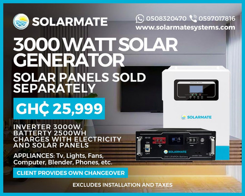 3,000 Watt Solar Generator | Solar mate Systems
