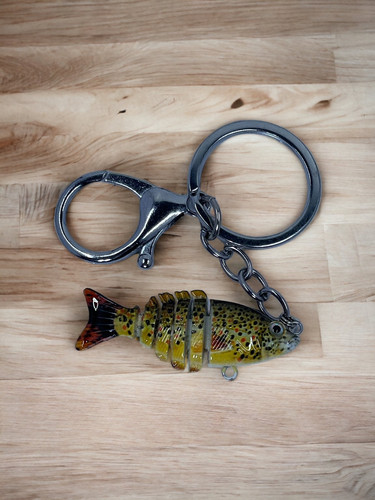 Pine State Tackle 6 Segmented Realistic Tiny Fry Fishing Lure Keychain ...