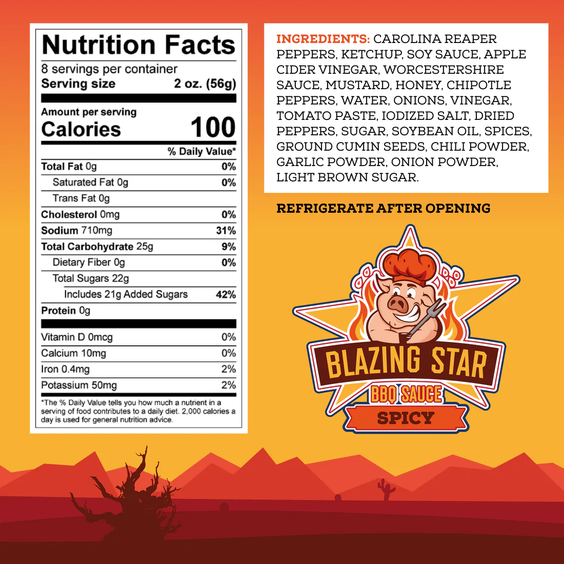 Blazing Star: Spicy Sauce, 20oz | Pitmaster BBQ Supply