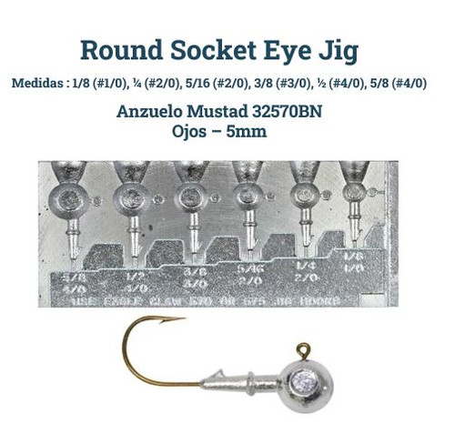 Molde Round Socket Eye Jig | Pescacraft
