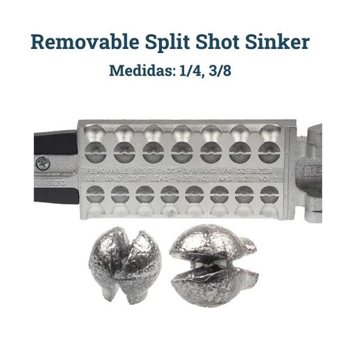 Molde Removable Split Shot 1/4 y 3/8 oz | Pescacraft