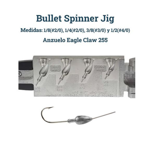 Molde Bullet Spinner Jig | Pescacraft