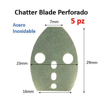 Chatter Blade Perforado - 5 pz | Pescacraft