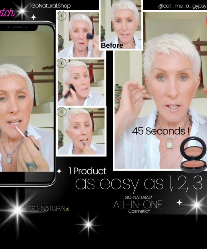 Go-Natural The All-In-One Cosmetic Makeup Powder Las Vegas USA Canada