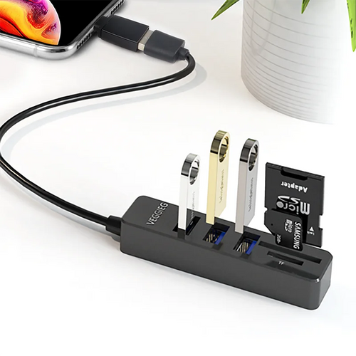 USB Hub for Laptop PC Computer USB-A 2.0 to USB3.0*3 4 Ports Splitter ...