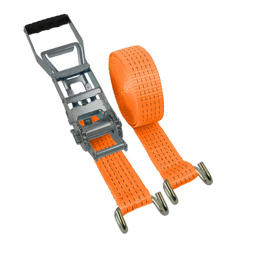 5,000kg Ergonomic Ratchet Strap with Rave Hooks | Load Straps & Slings