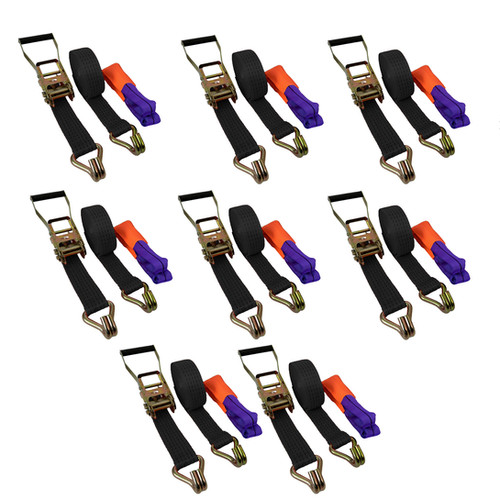 Vehicle Recovery Set with Soft Eye Diverter - Set of 8 - Black | Load ...