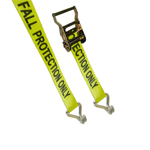 Fall Protection Strap with Ratchet & Claw Hooks | Load Straps & Slings