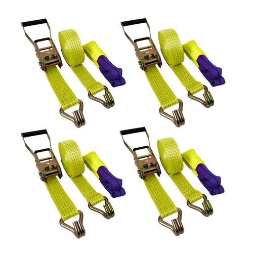 Vehicle Recovery Set with Soft Eye Diverter - Yellow | Load Straps & Slings