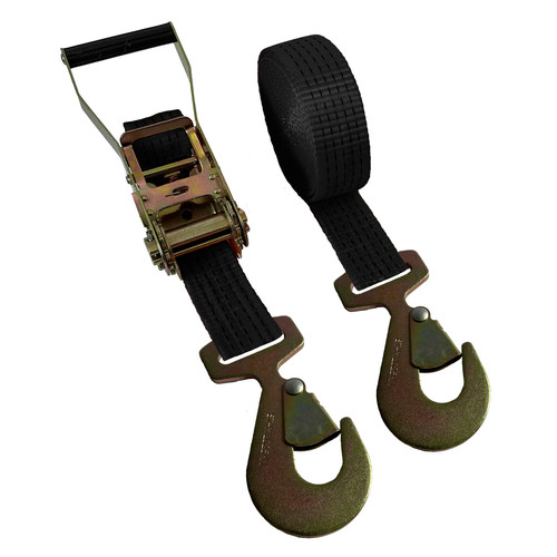 2,000kg (50mm) Ratchet Strap with Flat Snap Hooks | Load Straps & Slings