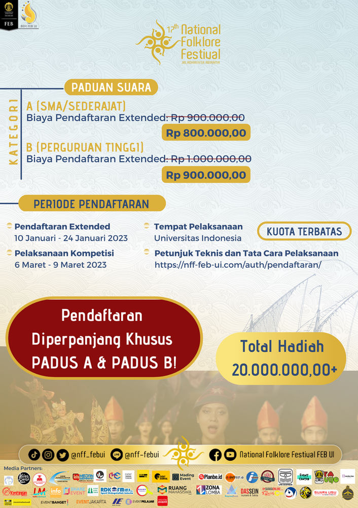 THE 17TH NATIONAL FOLKLORE FESTIVAL FEB UI | seputarevent
