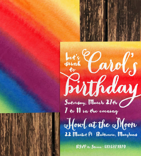 Rainbow Birthday | Declaration of Invit