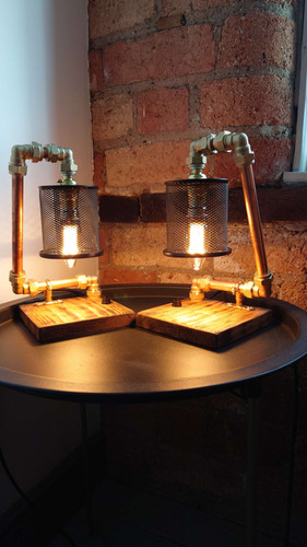 Industrial steampunk table lamps | Stage Left Lux - Derbyshire Upcycled ...