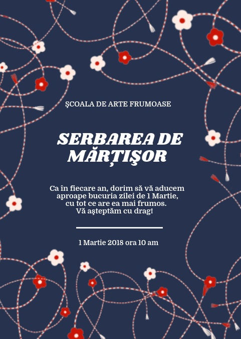 Model de invitatie pentru serbarea de Martisor