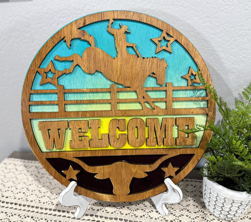Cowboy Welcome Sign | Salty Beaches