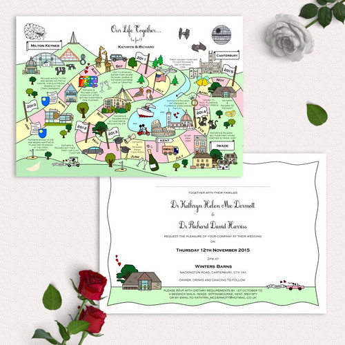 Cute Path Invitation/Save the Date | Cute Maps