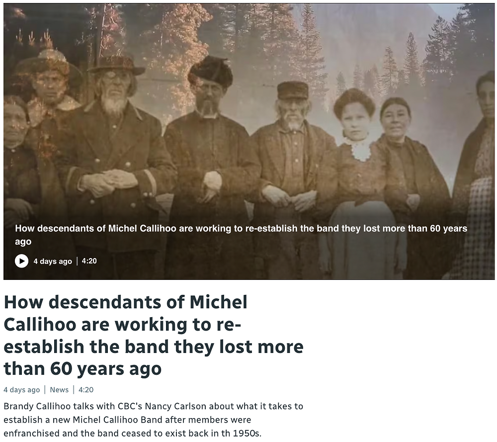 How descendants of Michel Callihoo are working to re-establish the Band ...