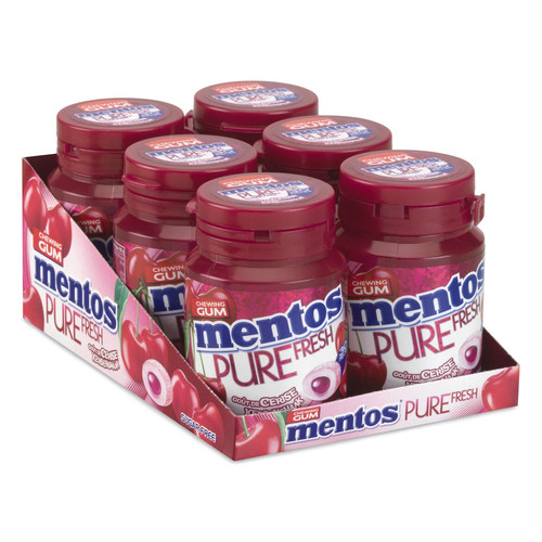 MENTOS GUM PURE FRESH CHERRY BOTTLE 30P - 6 | Marshall Corp F&B