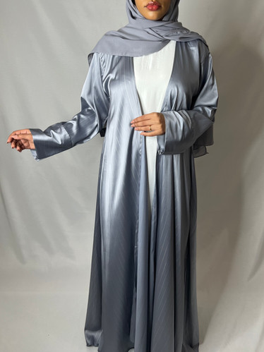 Lujain Dusty Blue (Abaya Set) | Alhaqqofficial