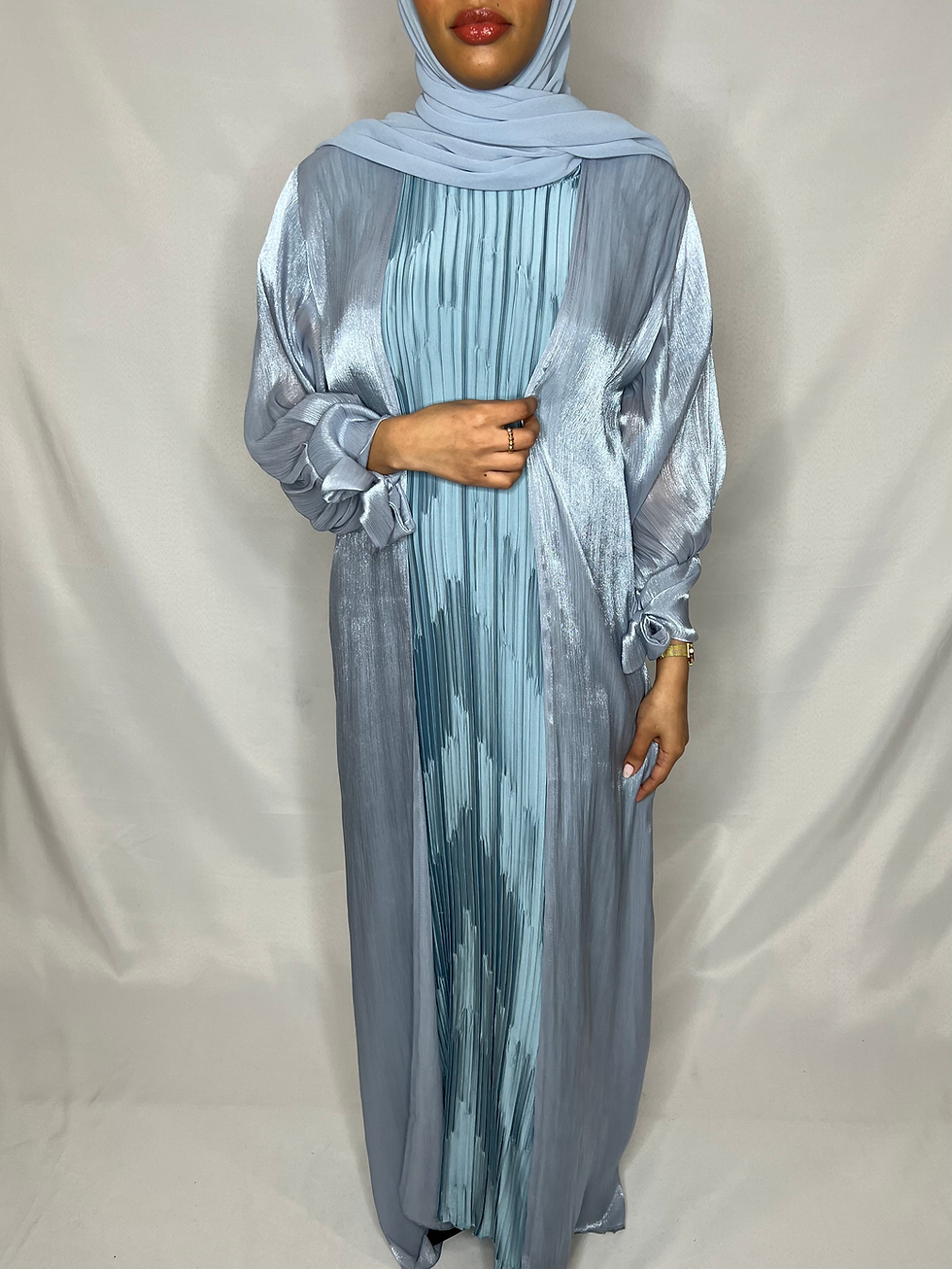Rudaina Blue (Abaya Set) | Alhaqqofficial
