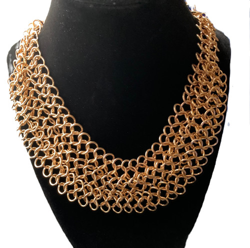 LinkedIn Gold Statement Necklace - La Vie Unique LLC