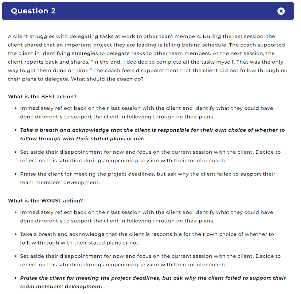 ICF 101: The Credentialing Exam Part II