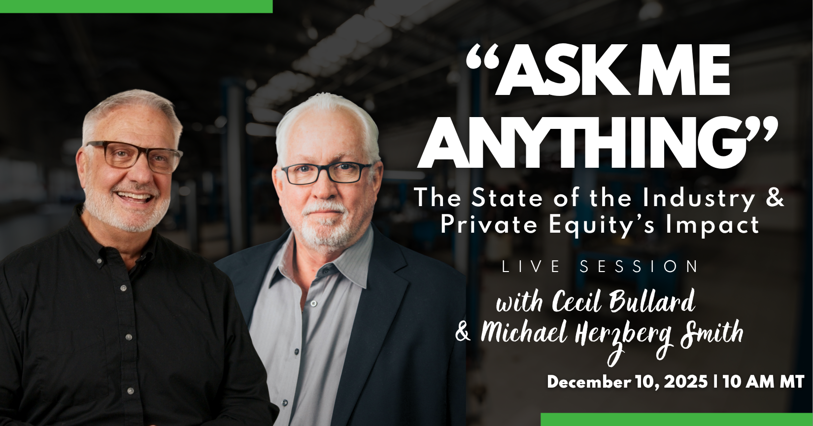 WEBINAR: Ask Me Anything: The State of the Industry and Private Equity ...