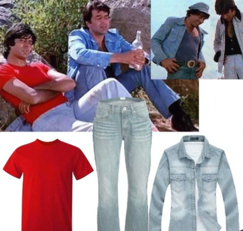 Sholay Jai Amitabh Bollywood Theme Party Costume | Costume Kart