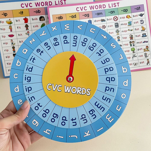 CVC Word Spinning Wheel Set (Phonics Learning Tool) | F8ful Frenz