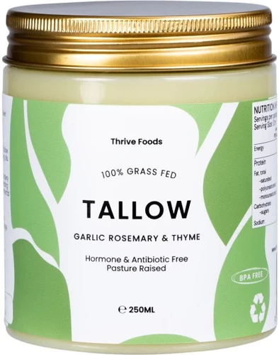 Thrive Foods- Tallow Garlic Rosemary & Thyme | affordable-organics