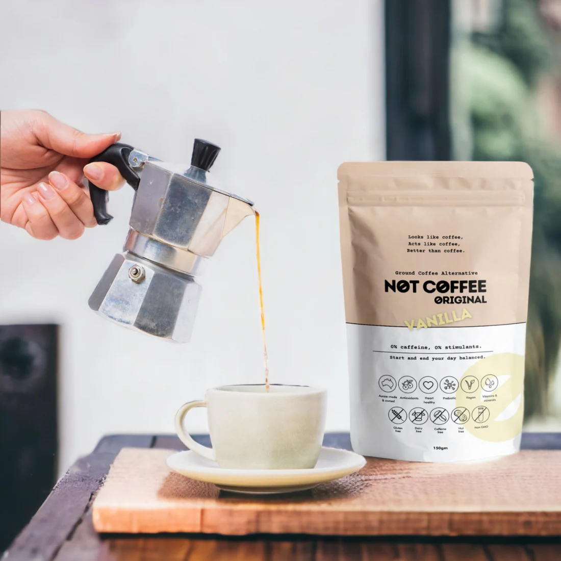 Not Coffee - Original Vanilla (Ground) 200g | affordable-organics