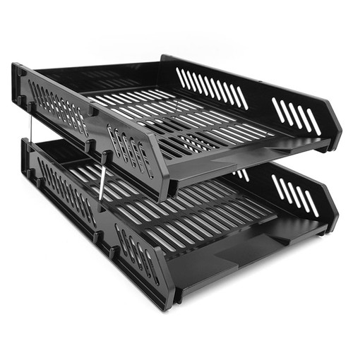 A4 2-Tier Plastic Tray w/ Metal Riser | jinheestationery